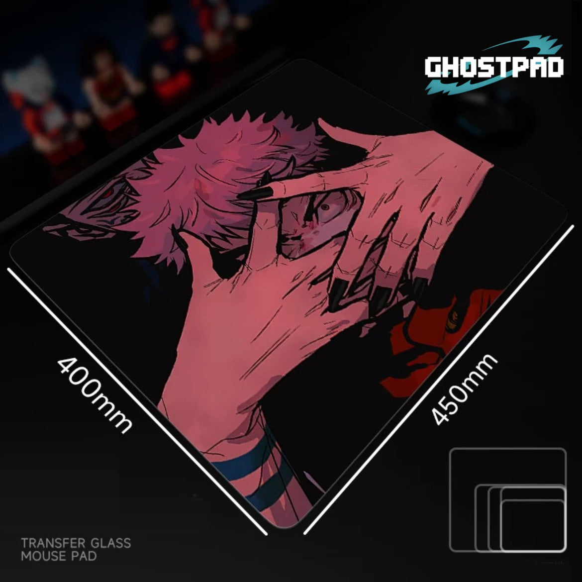 Jujutsu Kaisen glass mouse pads