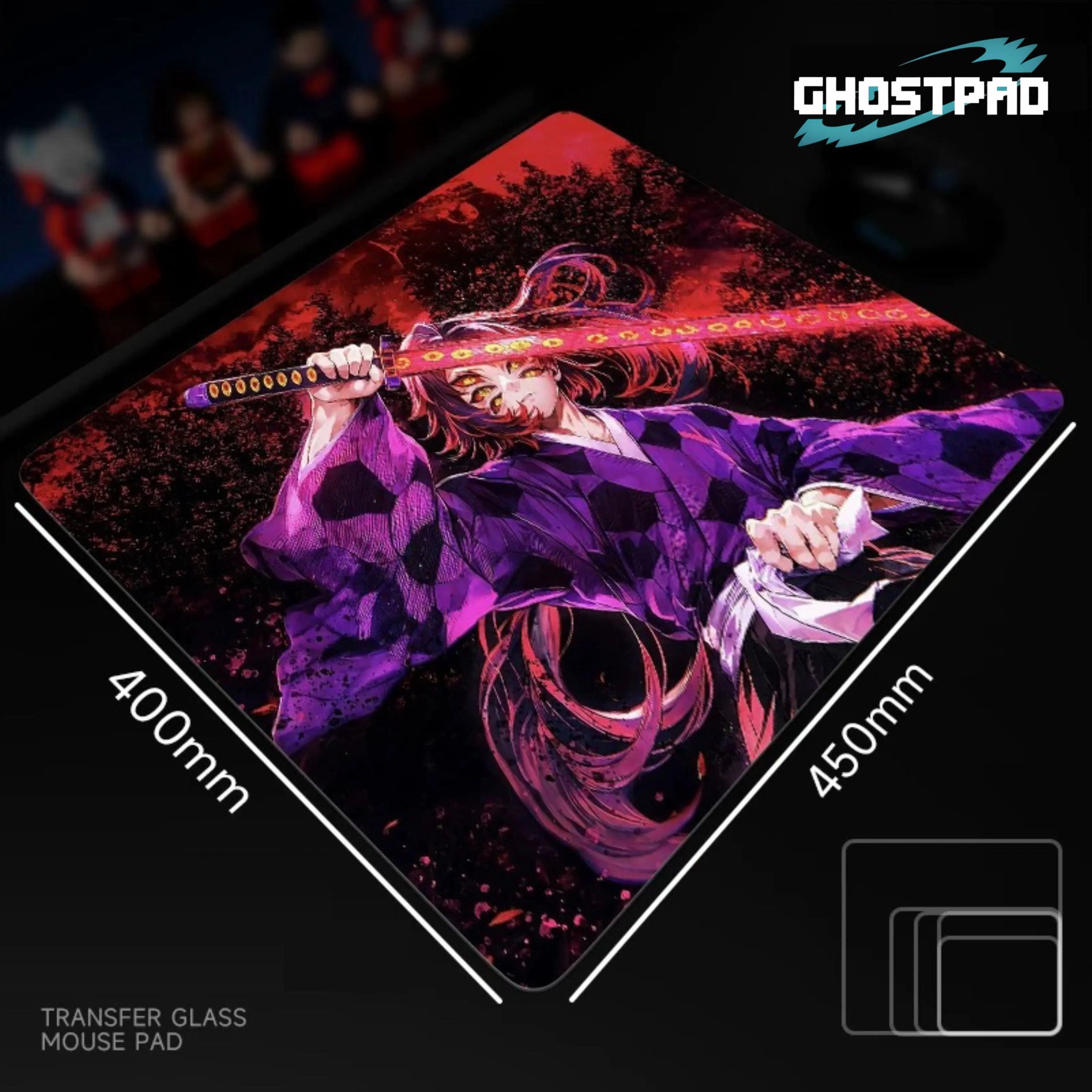 Demon Slayer glass mouse pads